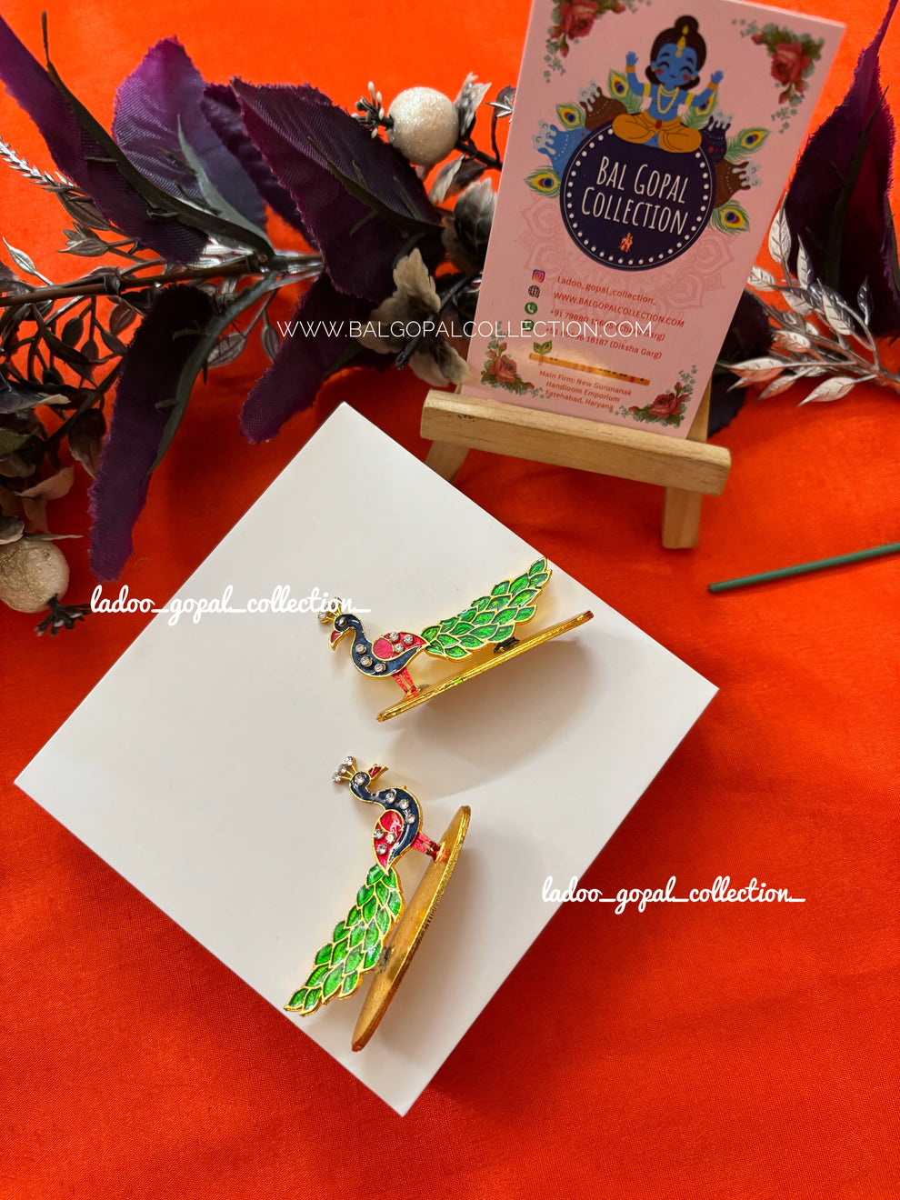 Heavy peacock for laddu gopal – Bal Gopal Collection