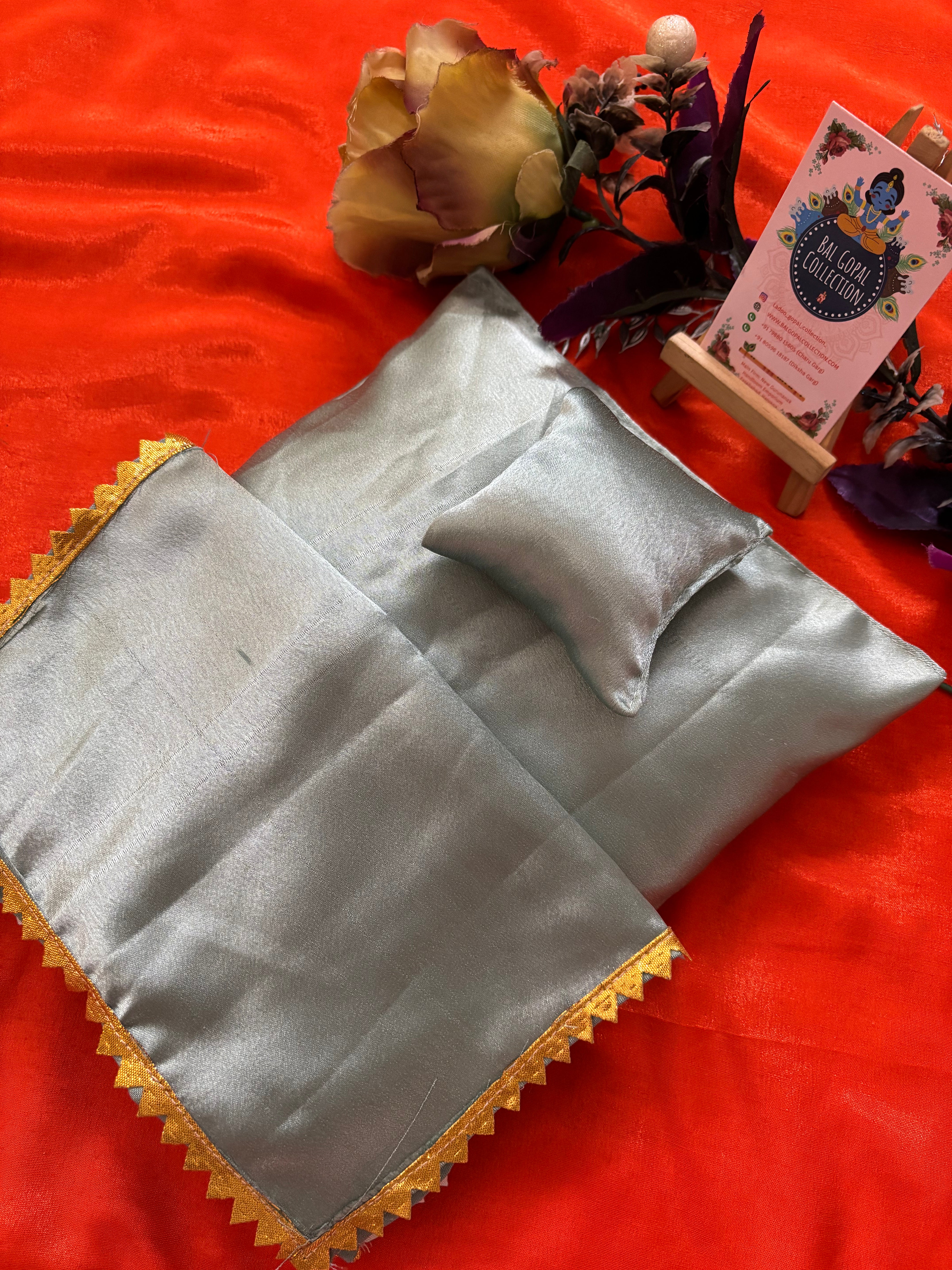 Satin bistar for laddu gopal – Bal Gopal Collection